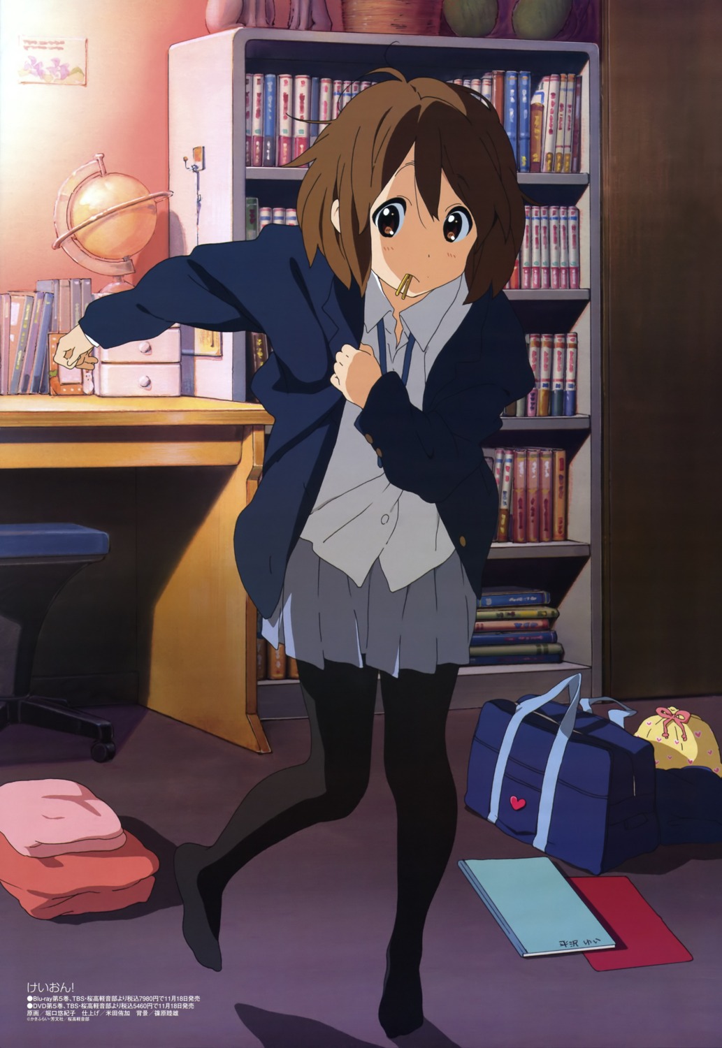 horiguchi yukiko k-on! hirasawa yui pantyhose seifuku undressing | #102868 | yande.re